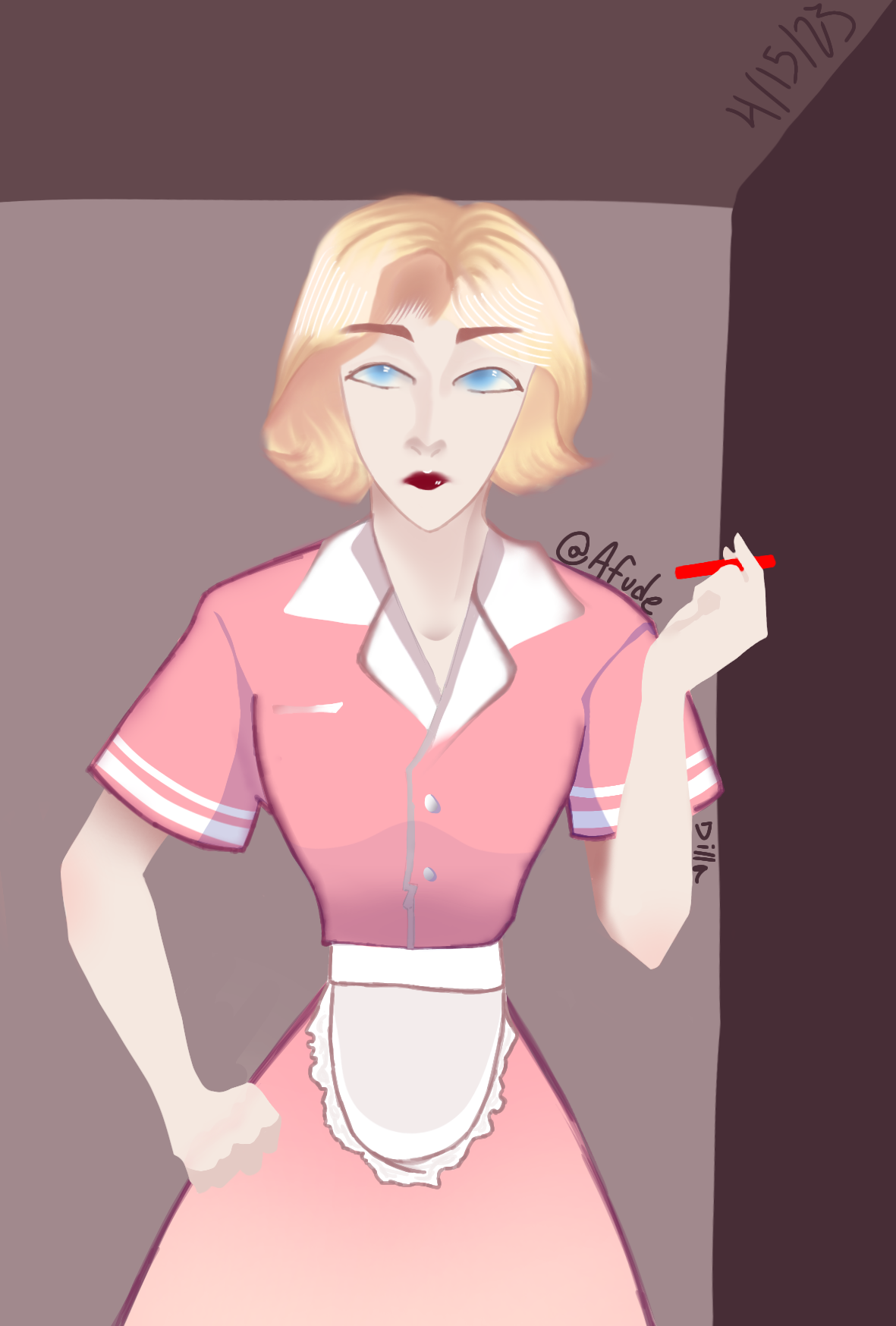 80s waitress - ibisPaint