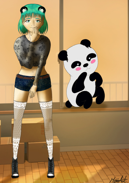 panda girl - ibisPaint