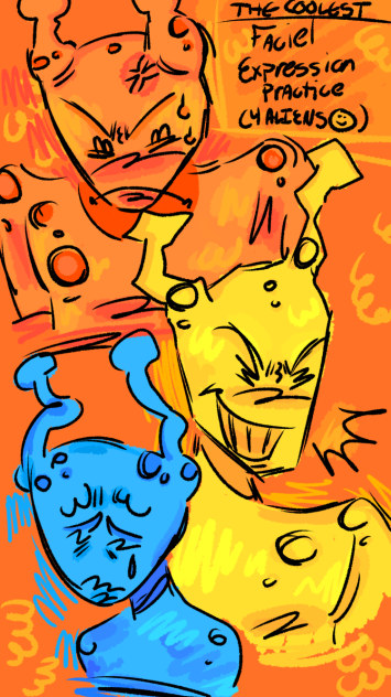 Alien Facial Expression Practice - ibisPaint