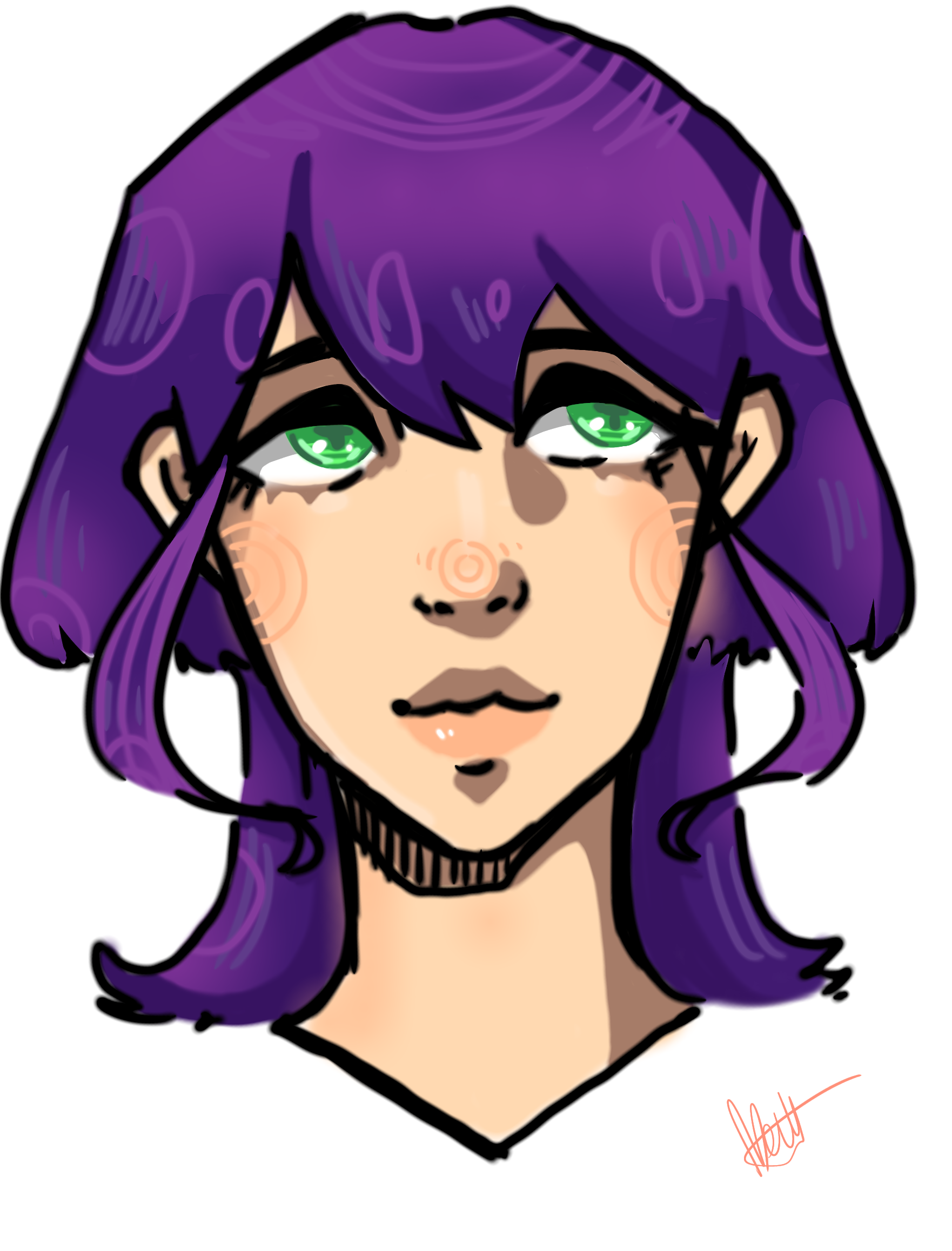 Purple haired girl - ibisPaint