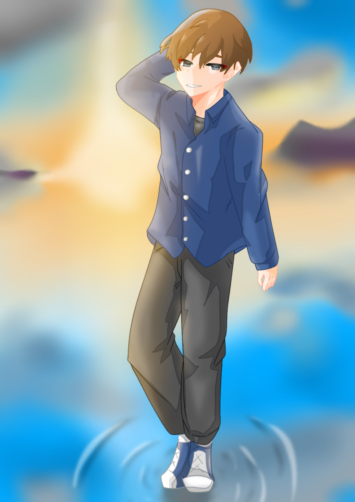 水面に浮かぶjon.2023.12.14-23.29 - ibisPaint