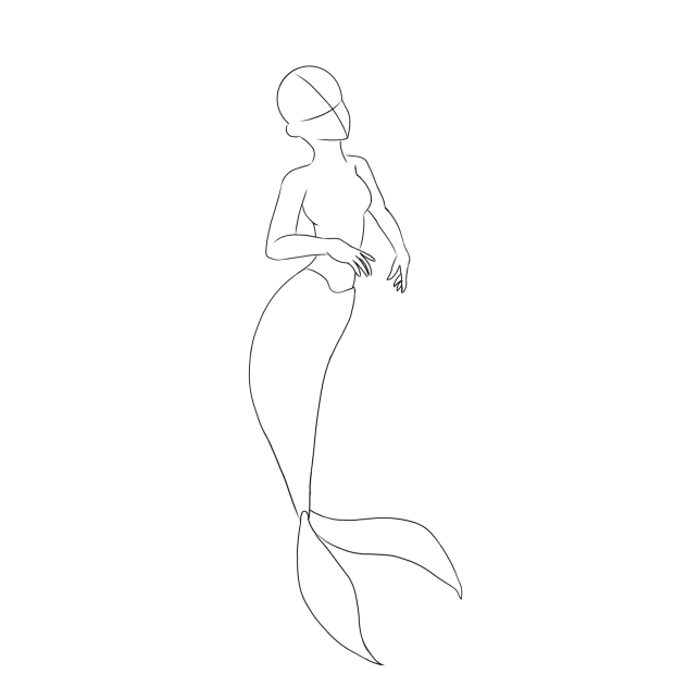 Mermaid tracing sketch - ibisPaint