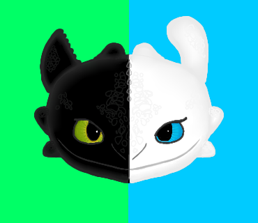 Night fury and Light fury - ibisPaint