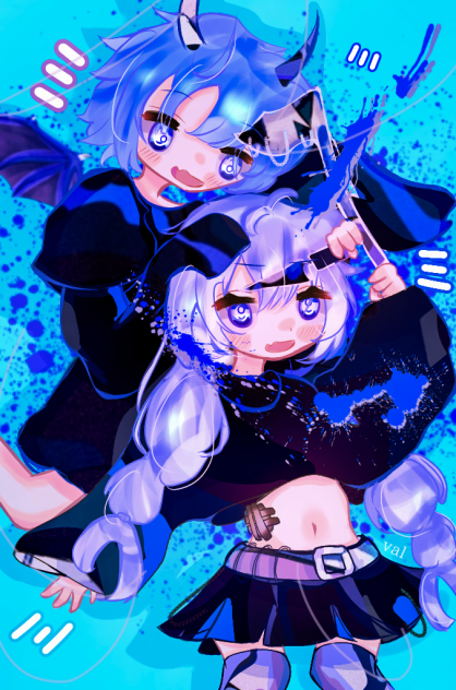 sibling bond💜💙 - ibisPaint