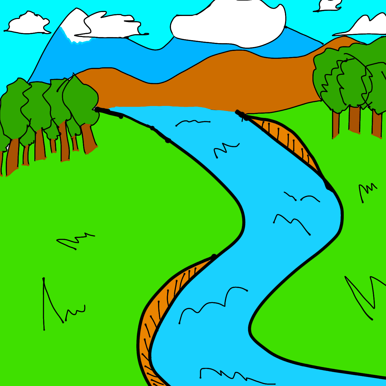river's flow - ibisPaint