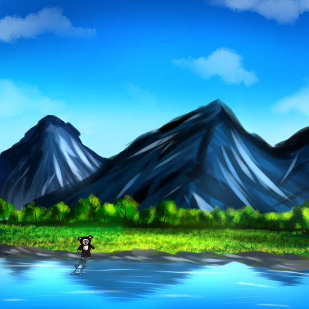 mountain scenery - ibisPaint