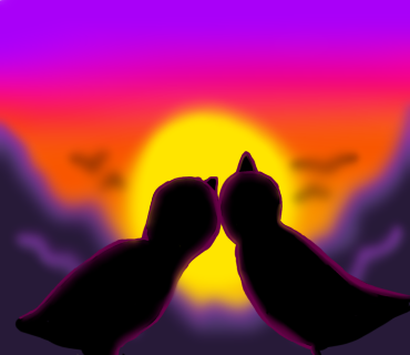 Bird’s Romantic Sunset - ibisPaint