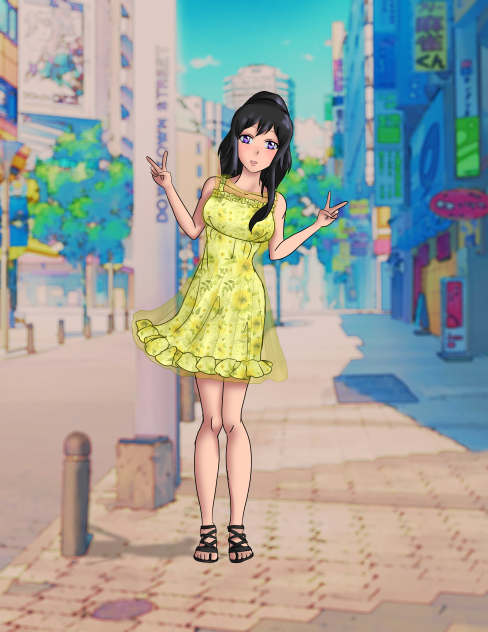 The sunflower dress - ibisPaint