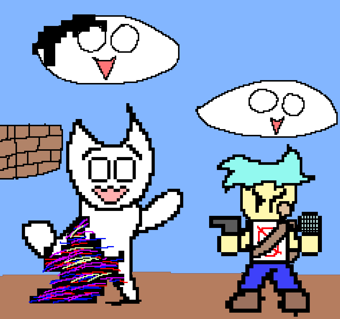 Vs corrupted cat mario - ibisPaint