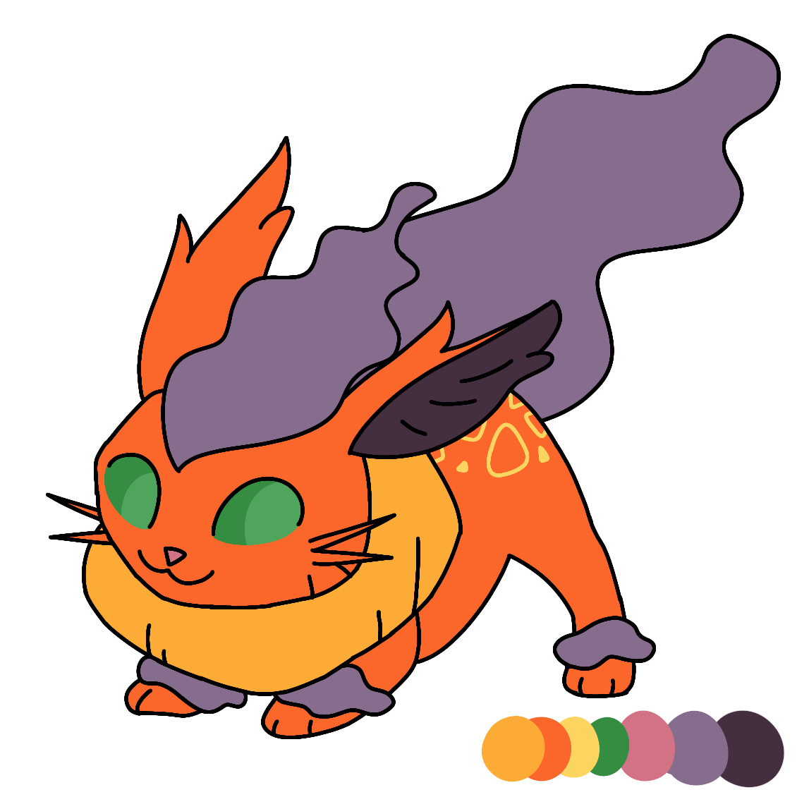 Flareon x Liepard x Gastly - ibisPaint