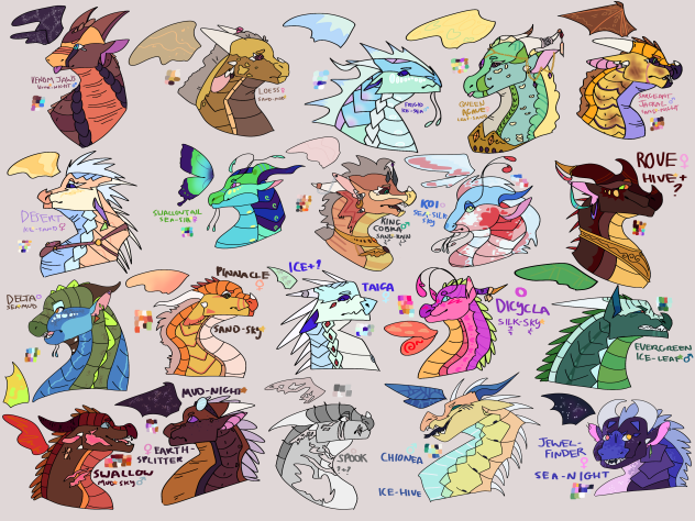 a massive amount of my WOF hybrids - ibisPaint