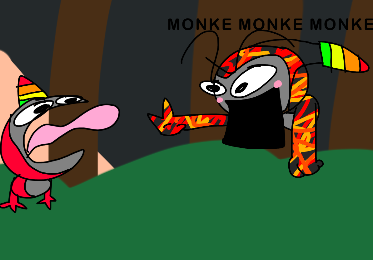 urghh… grahh… GRRRR, MONKE MONKE MONKEEE - ibisPaint