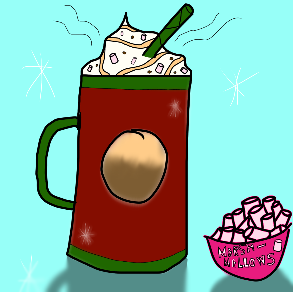 Hot chocolate with marshmallows - ibisPaint