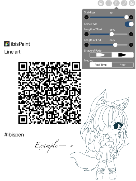 My lineart brush - ibisPaint