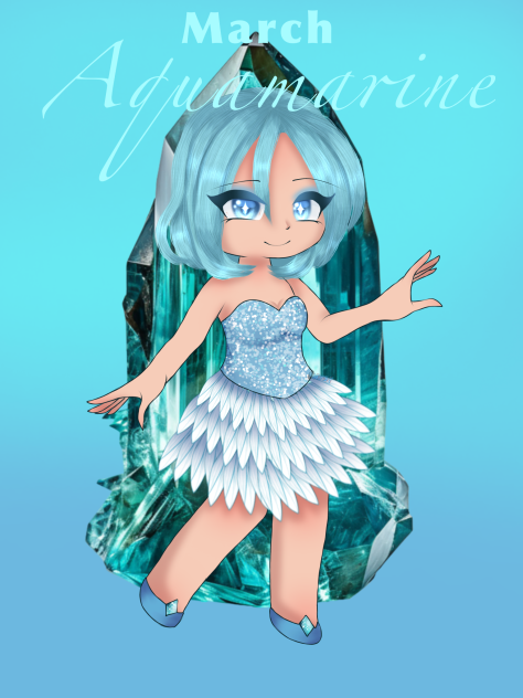 Aquamarine Birthstone series pt3 - ibisPaint
