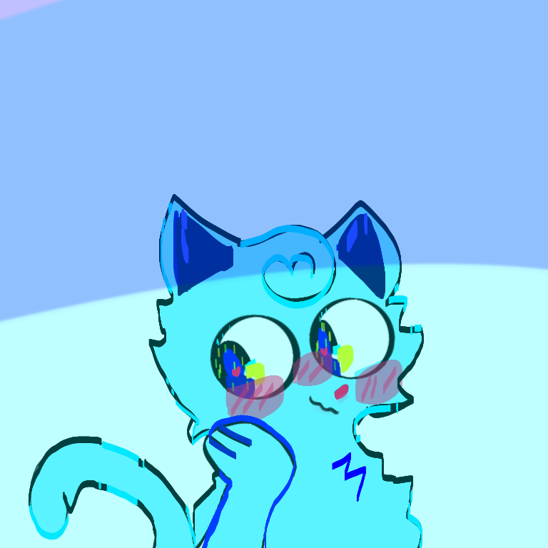 gato azul - ibisPaint