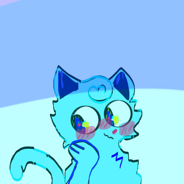 gato azul - ibisPaint
