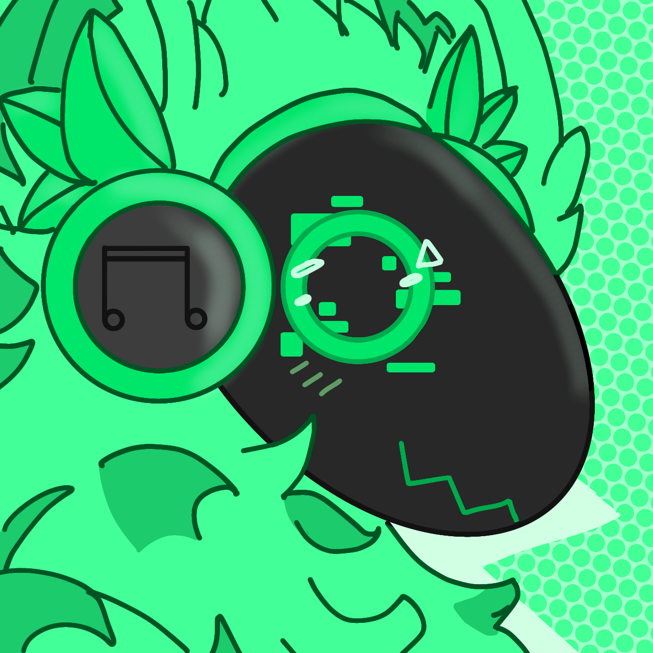 protogen dragon! 💚🩶🖤 - ibisPaint