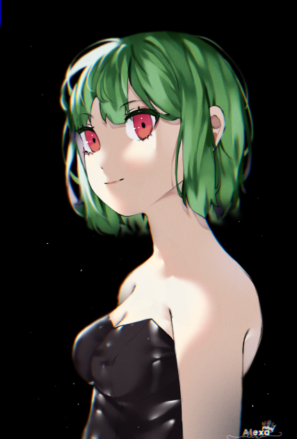Green hair - ibisPaint