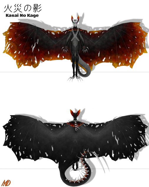 Fire heart. Wings open - ibisPaint