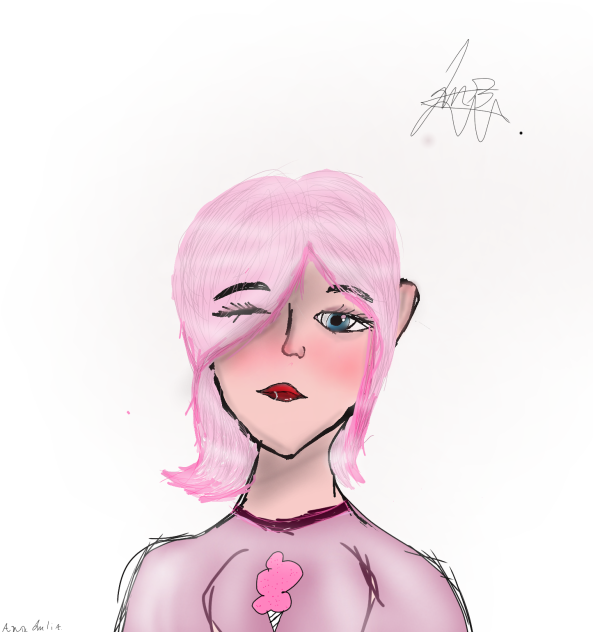 conton candy gril - ibisPaint