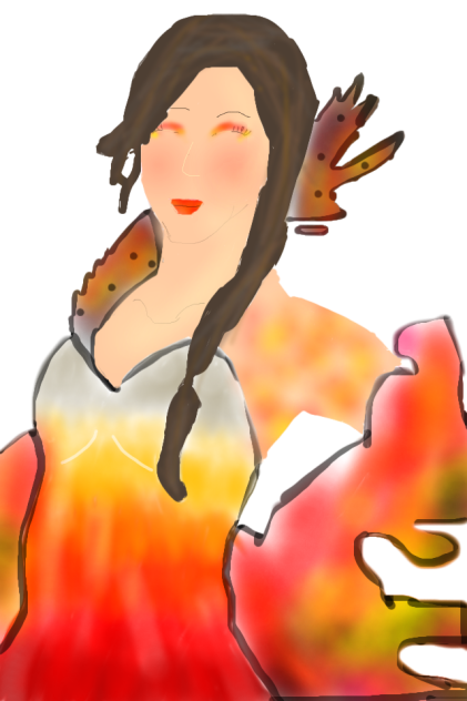 The Girl on Fire - ibisPaint
