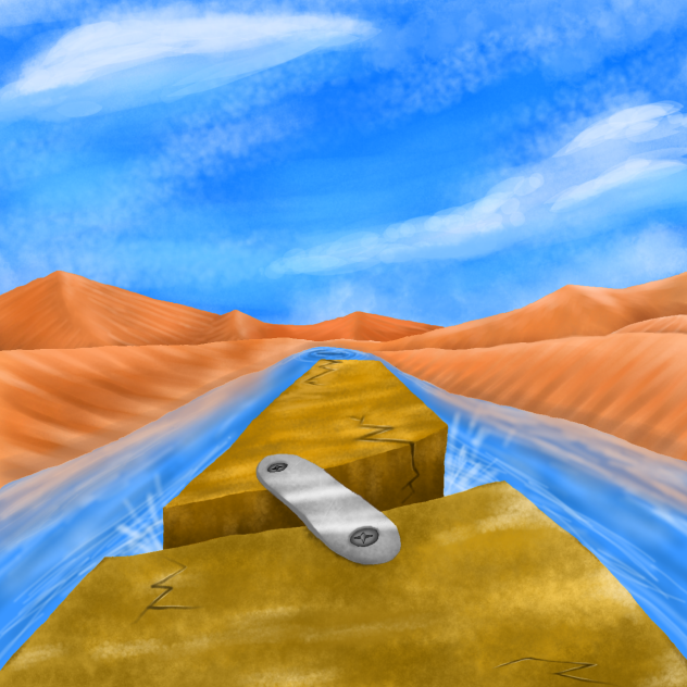 A river in the desert - ibisPaint