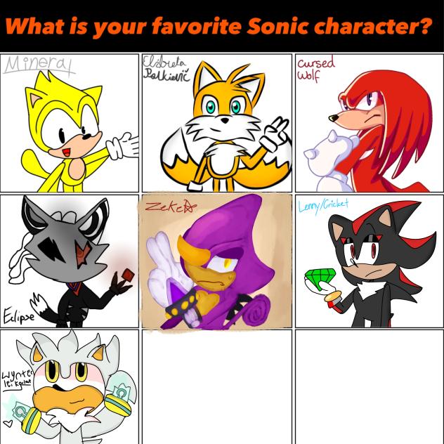 What your favorite sonic character - ibisPaint