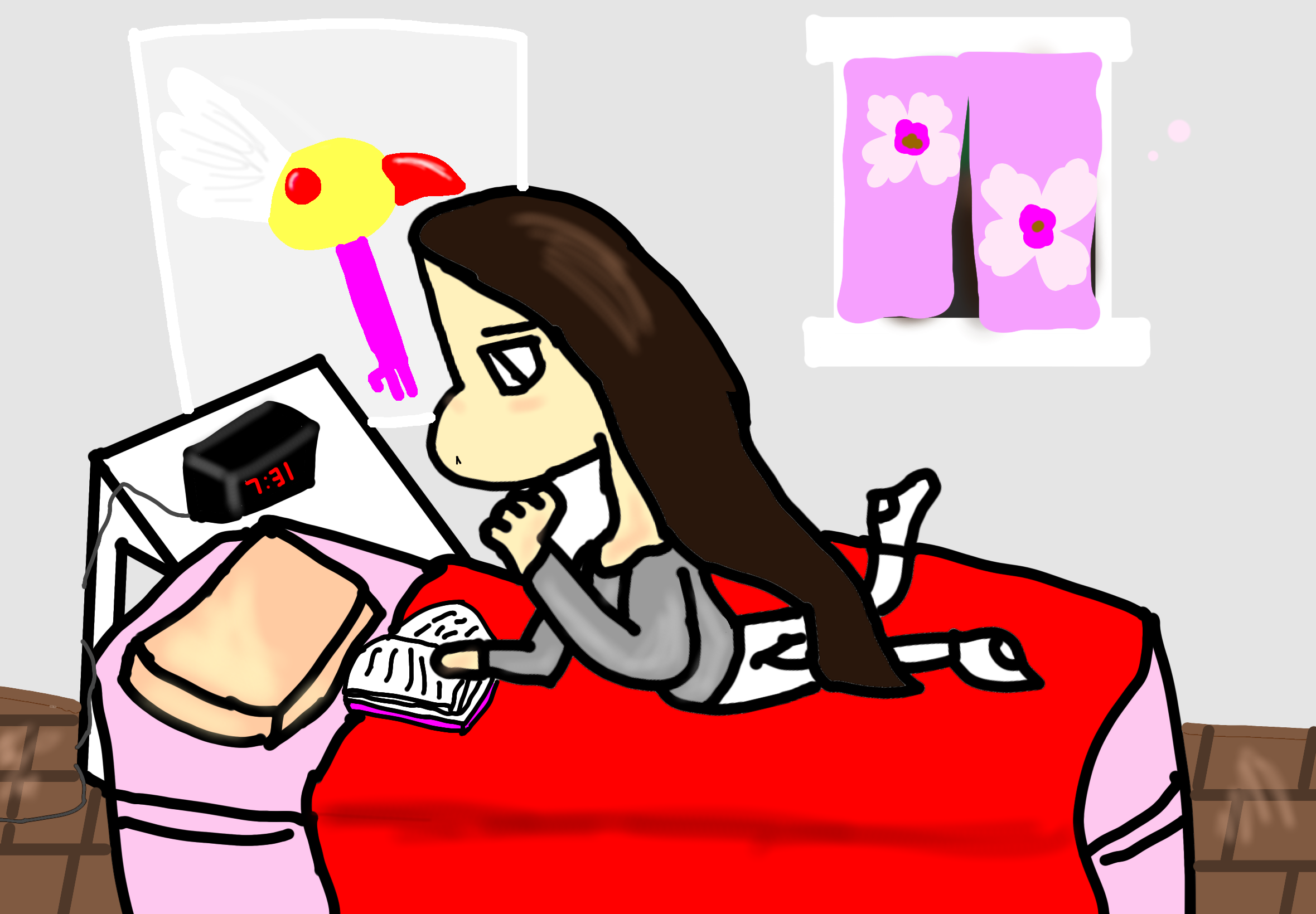 Reading late ⏰ - ibisPaint