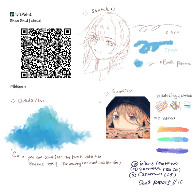 sketch, clouds, shade - ibisPaint