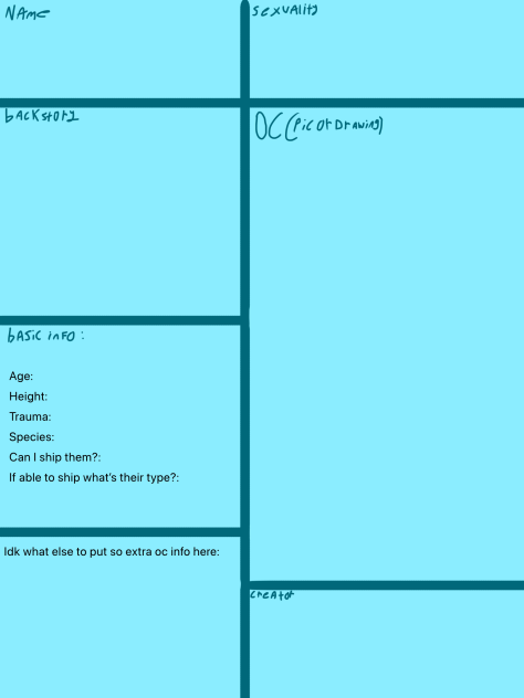 Oc info sheet for new comic - ibisPaint