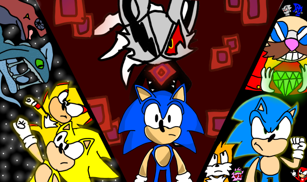 Sonic recordando sus experiencias - ibisPaint