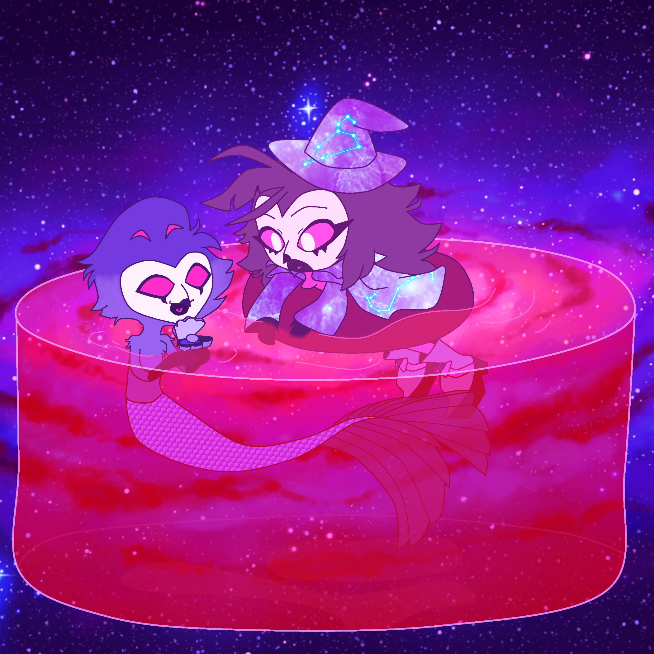 Merman Stolas and Witch Octavia - ibisPaint