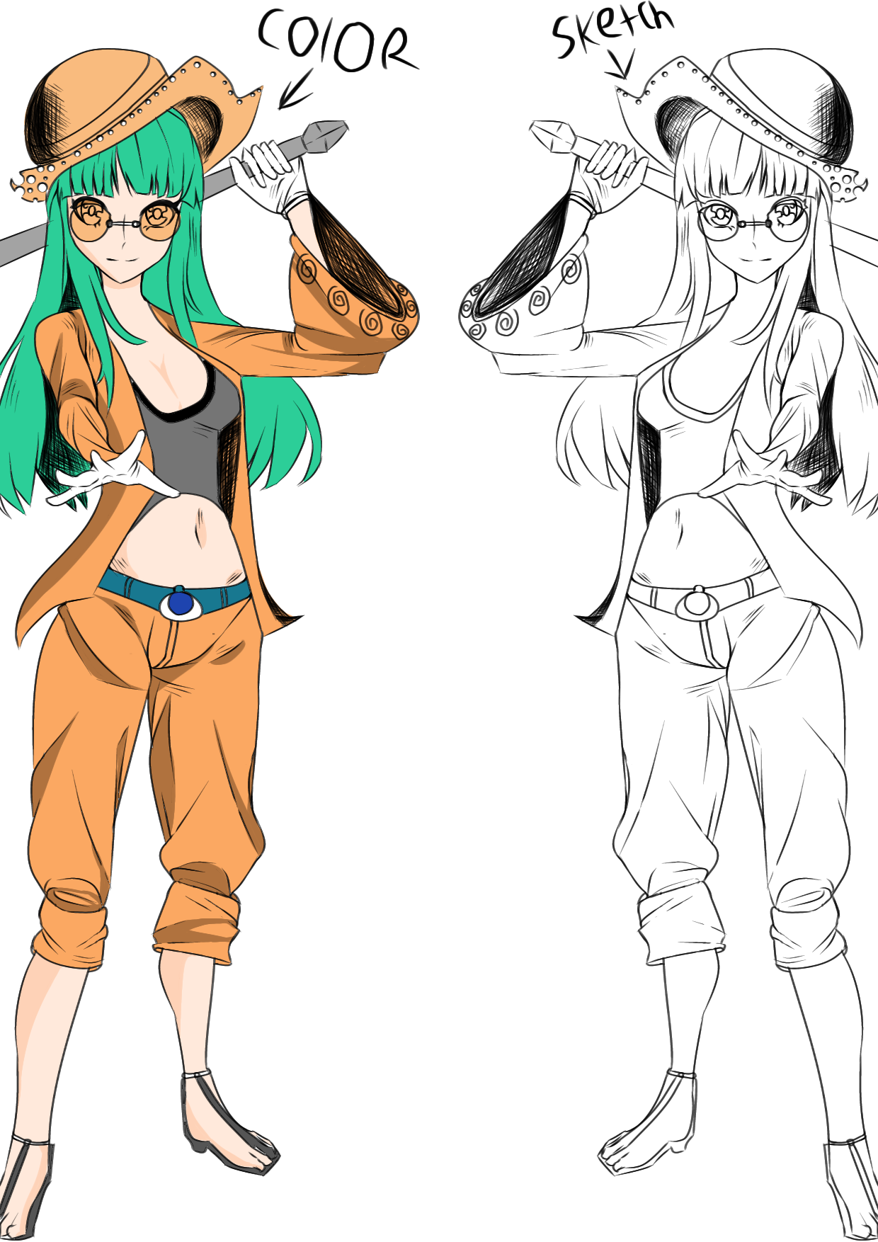 one piece inspired art style oc !! - ibisPaint