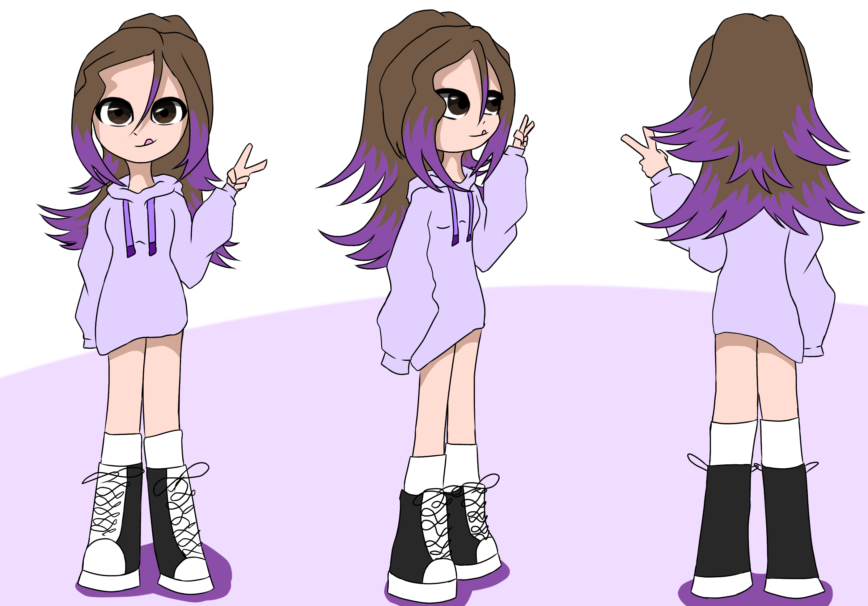 💜 Three positions 💜 - ibisPaint