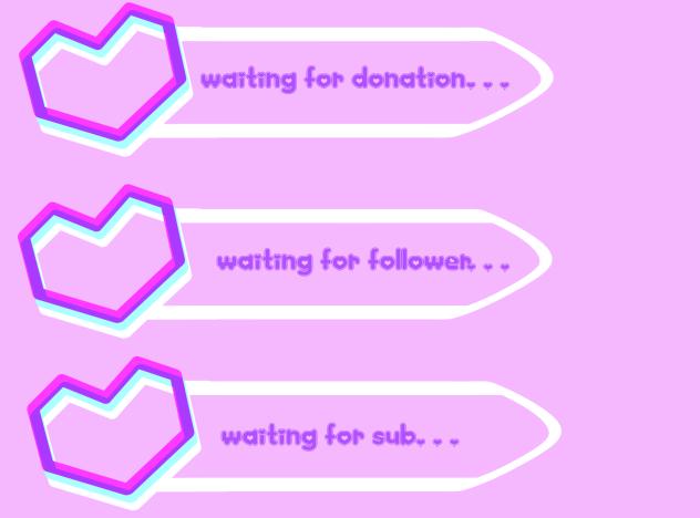 Vtuber waiting signs for overlay - ibisPaint