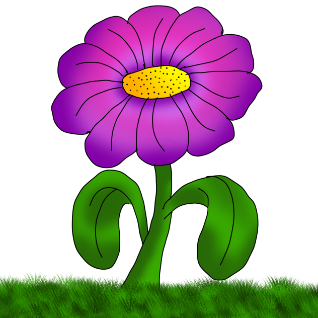 Purple pink simple flower - ibisPaint