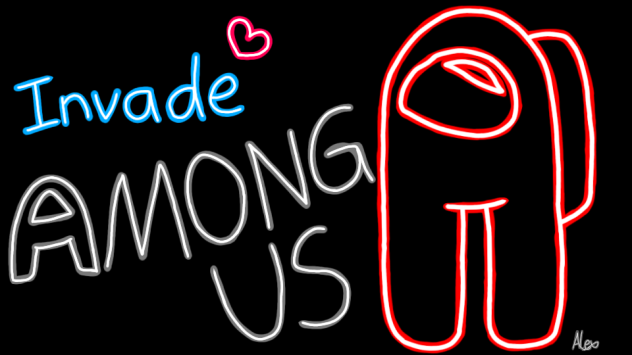 Among us with invade 10 - ibisPaint