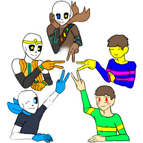 Star Sanses w Frisk&Chara - ibisPaint