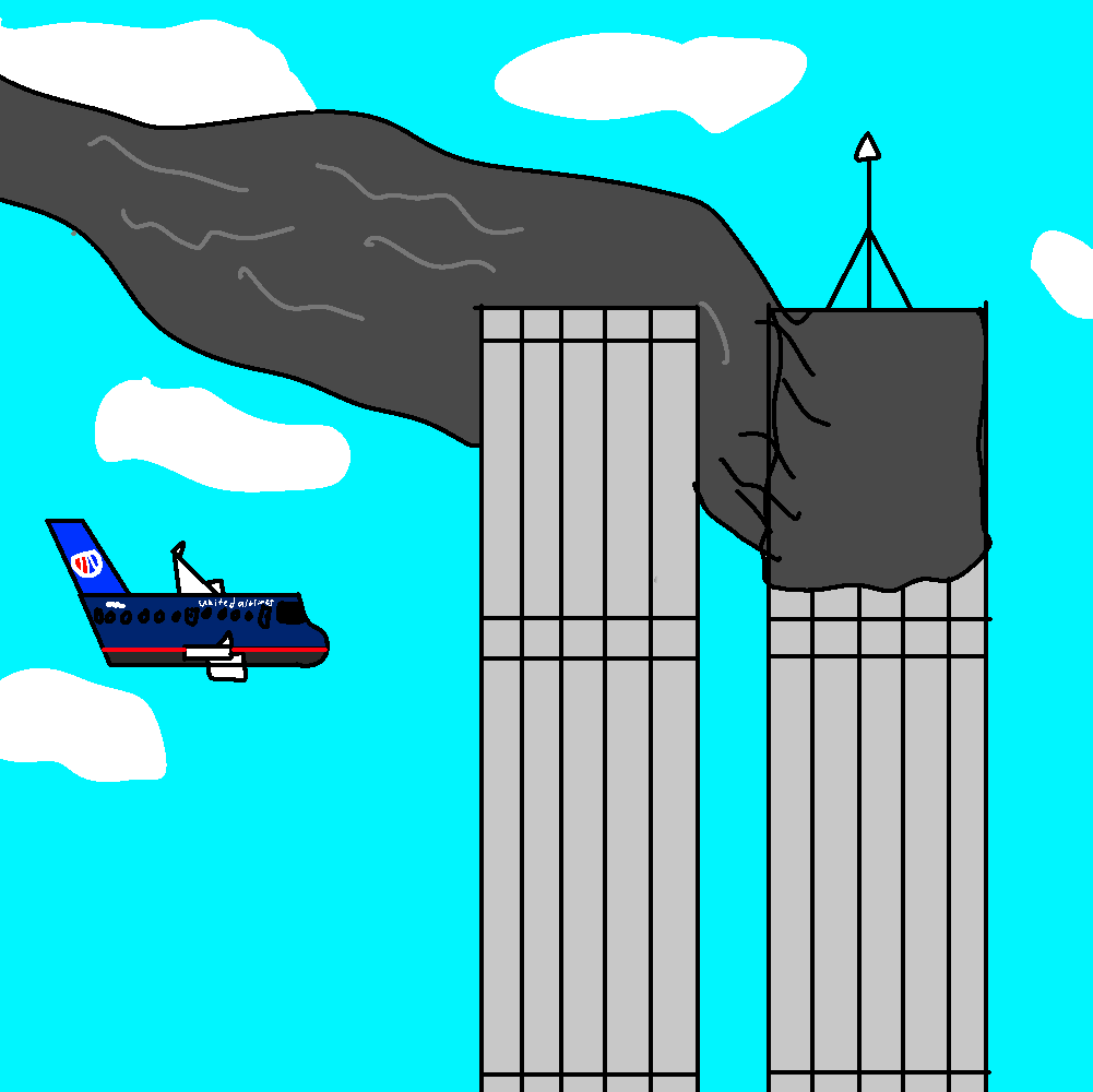 united 175 crash south tower - ibisPaint