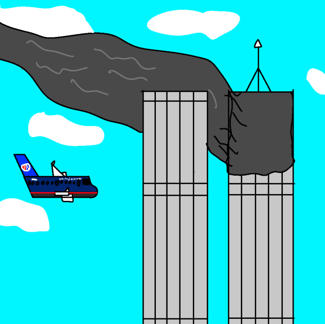 united 175 crash south tower - ibisPaint