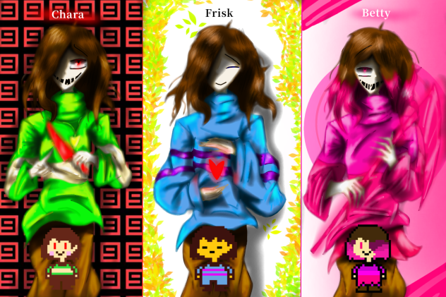 Chara,Frisk,Betty - ibisPaint