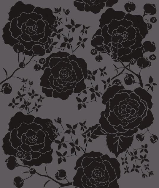 Black Rose Pattern - ibisPaint