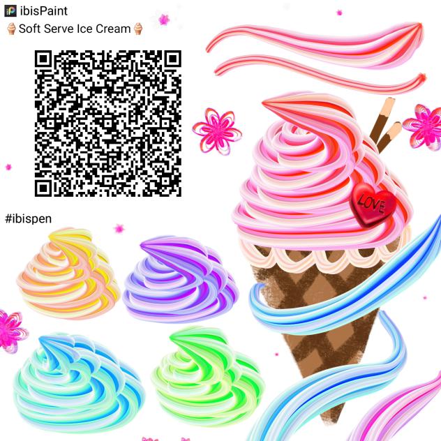 Soft Serve Ice Cream Swirl Brush - ibisPaint
