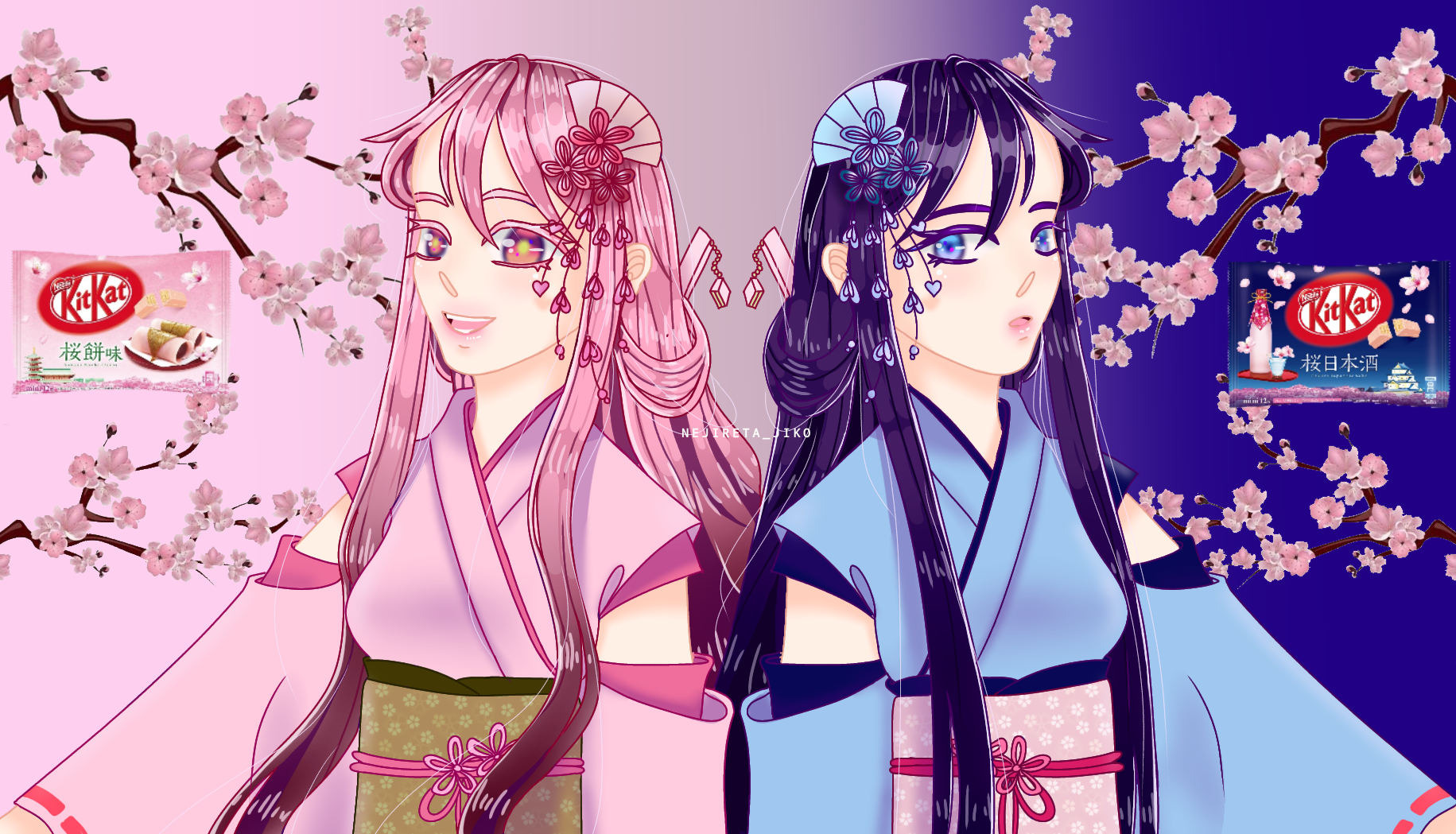 kit kat as humans - ibisPaint