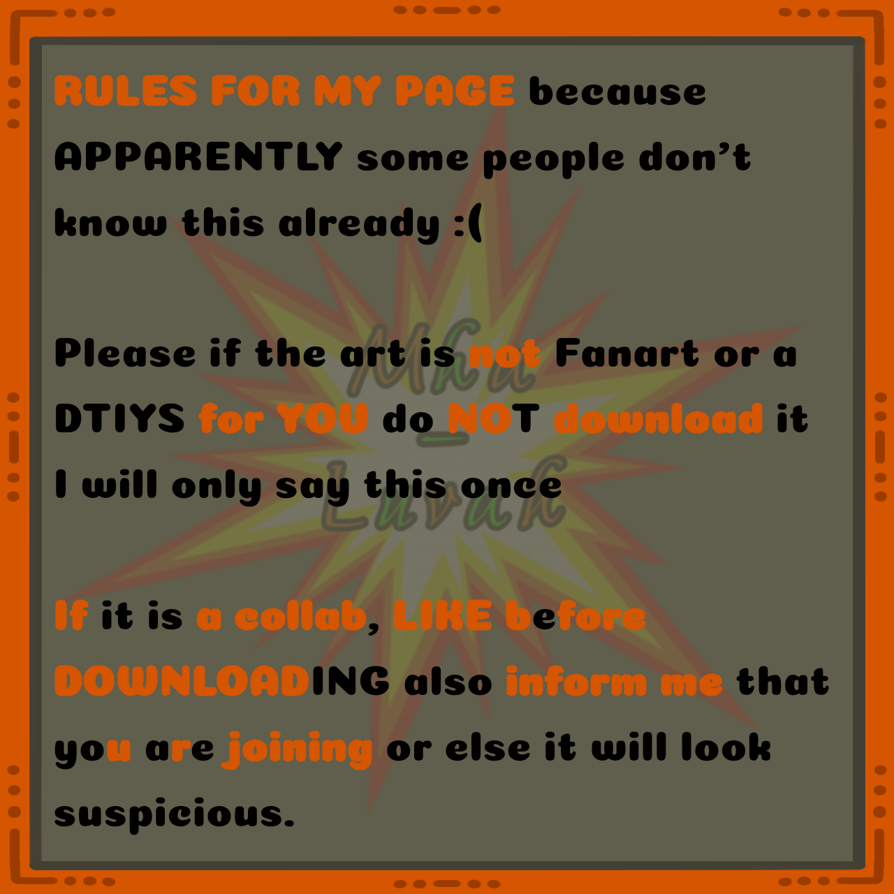 RULES for my page - ibisPaint