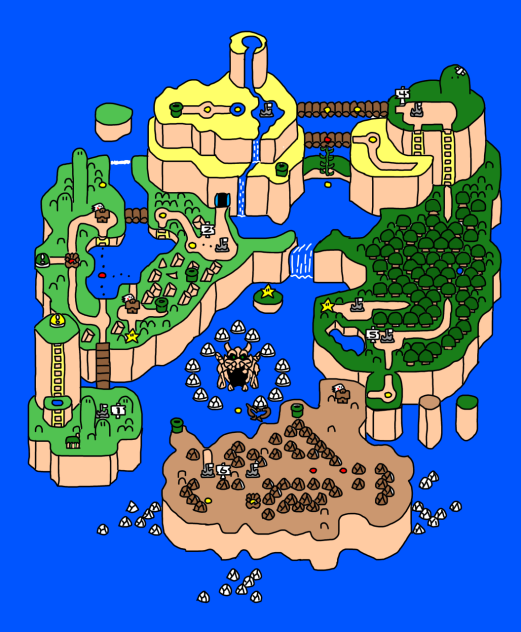 Super Mario World Map - ibisPaint