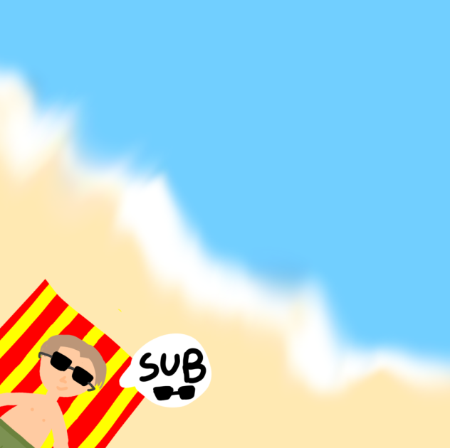 Subs at the beach - ibisPaint