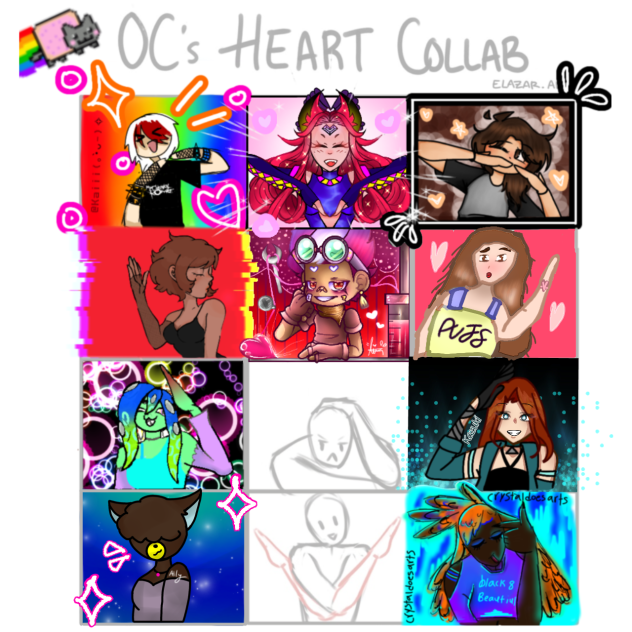 Colab for heart OC's!! - ibisPaint
