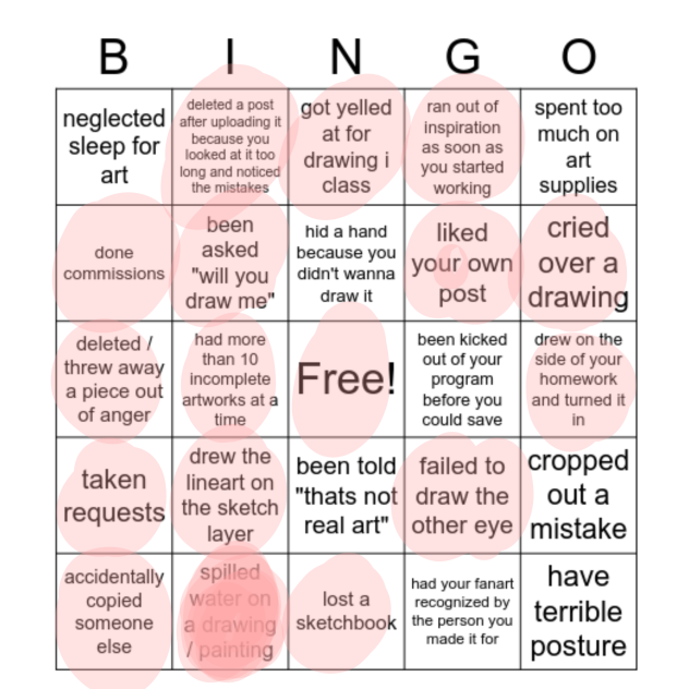 Artist Bingo - ibisPaint